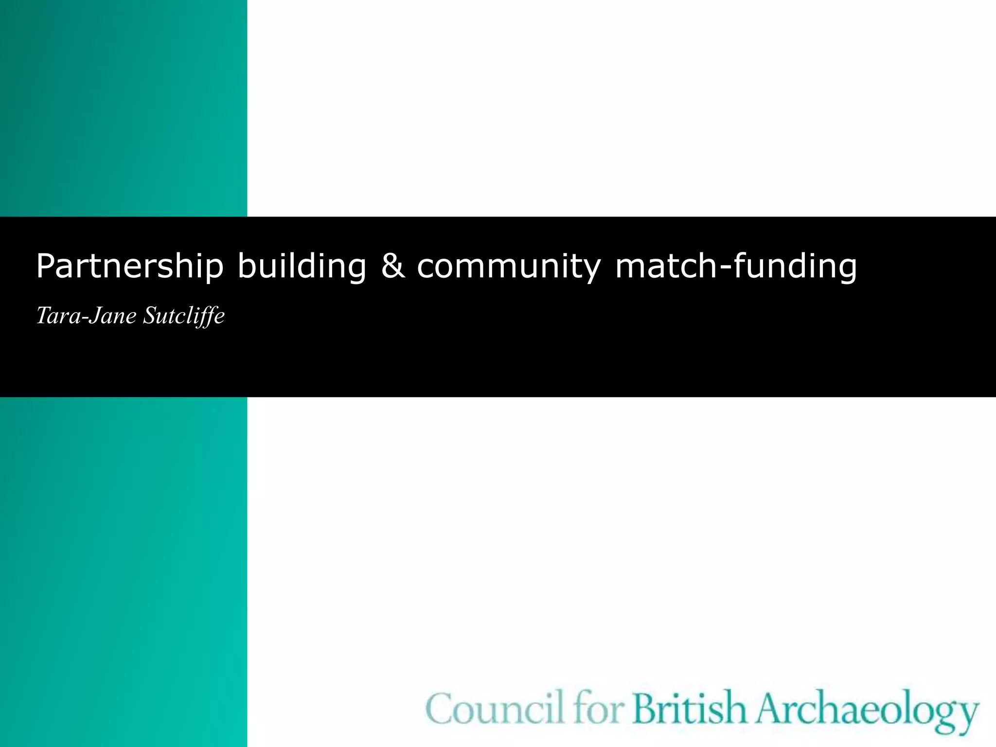 Partnership building & community match-funding | PPTX | Non-Profit ...