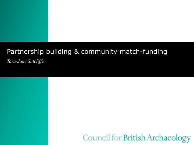 Partnership building & community match-funding | PPTX | Non-Profit ...