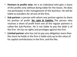 Partnership Act | PPT | Business Accounting & Finance | Business