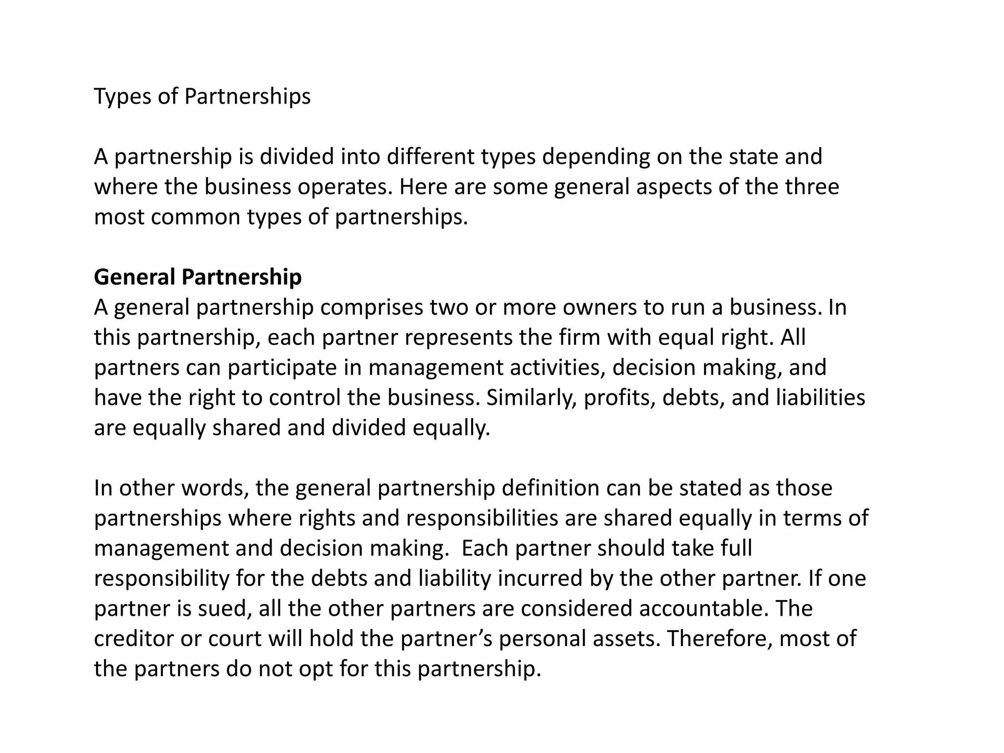 Know About the Four Types of Partnership Firm And Its Partner in India ...