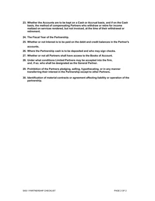 Partnership checklist | PDF