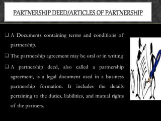 Partnership deed | PPTX