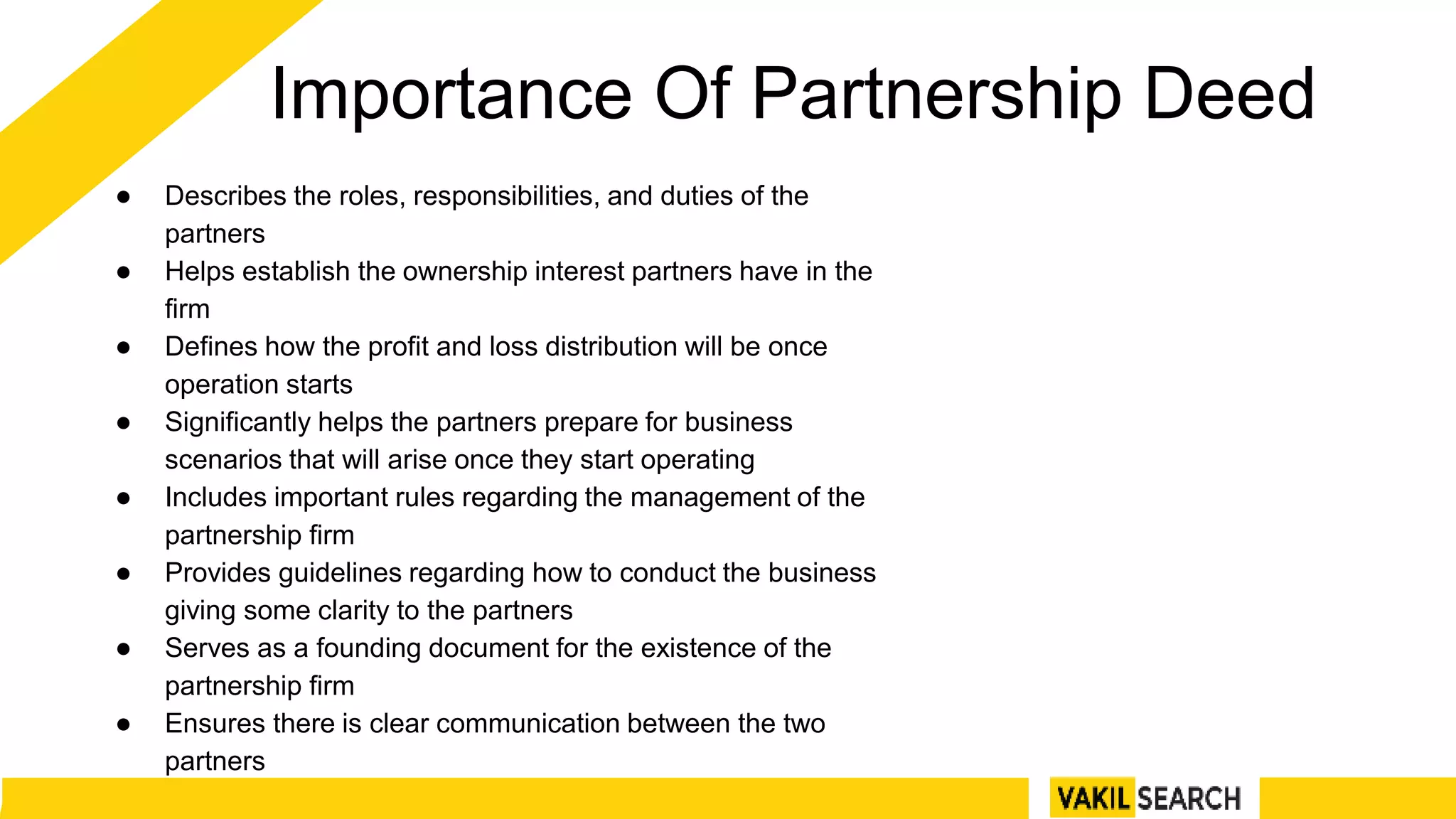 Partnership deed | PPTX