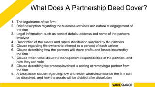 Partnership deed | PPTX