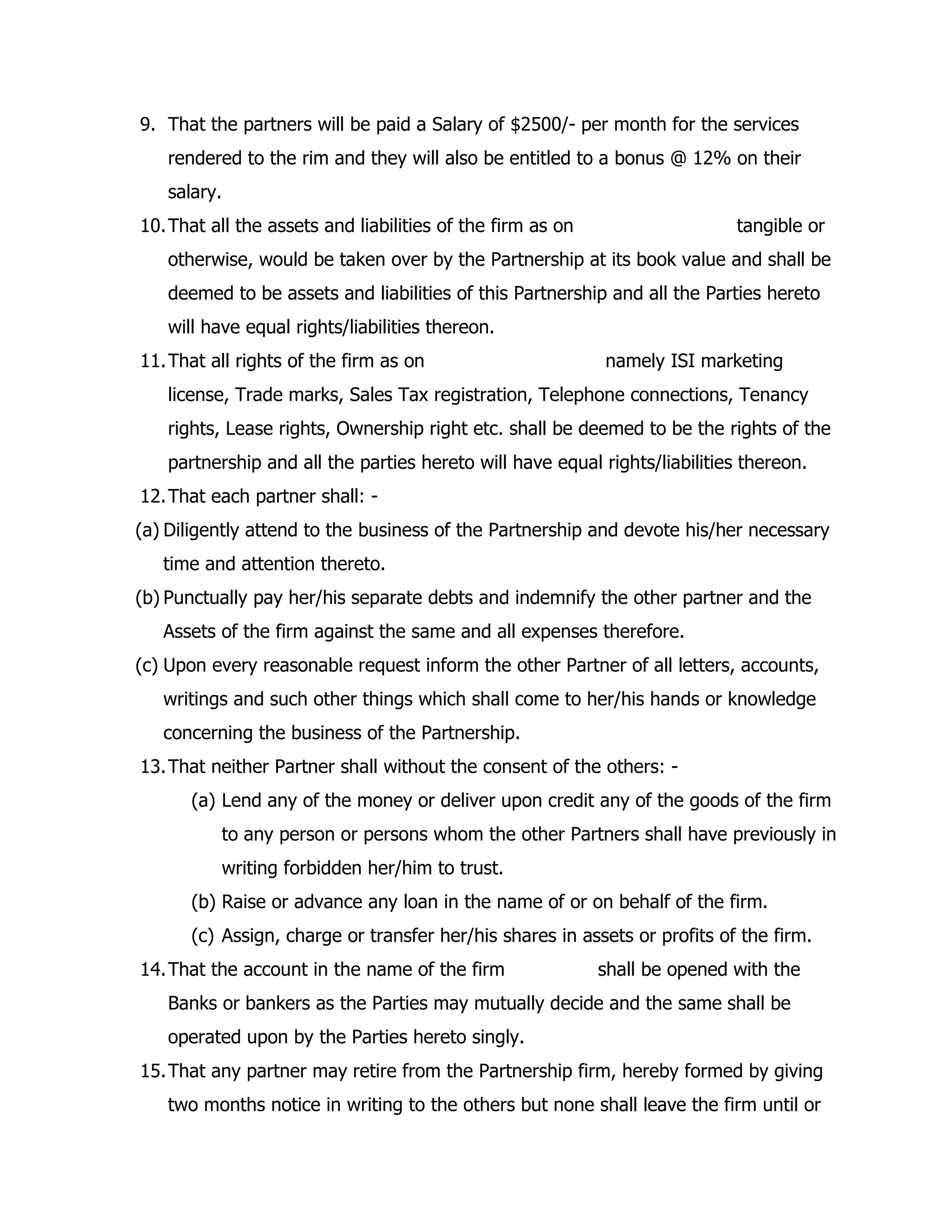 PARTNERSHIP DEED AGREEMENT | PDF