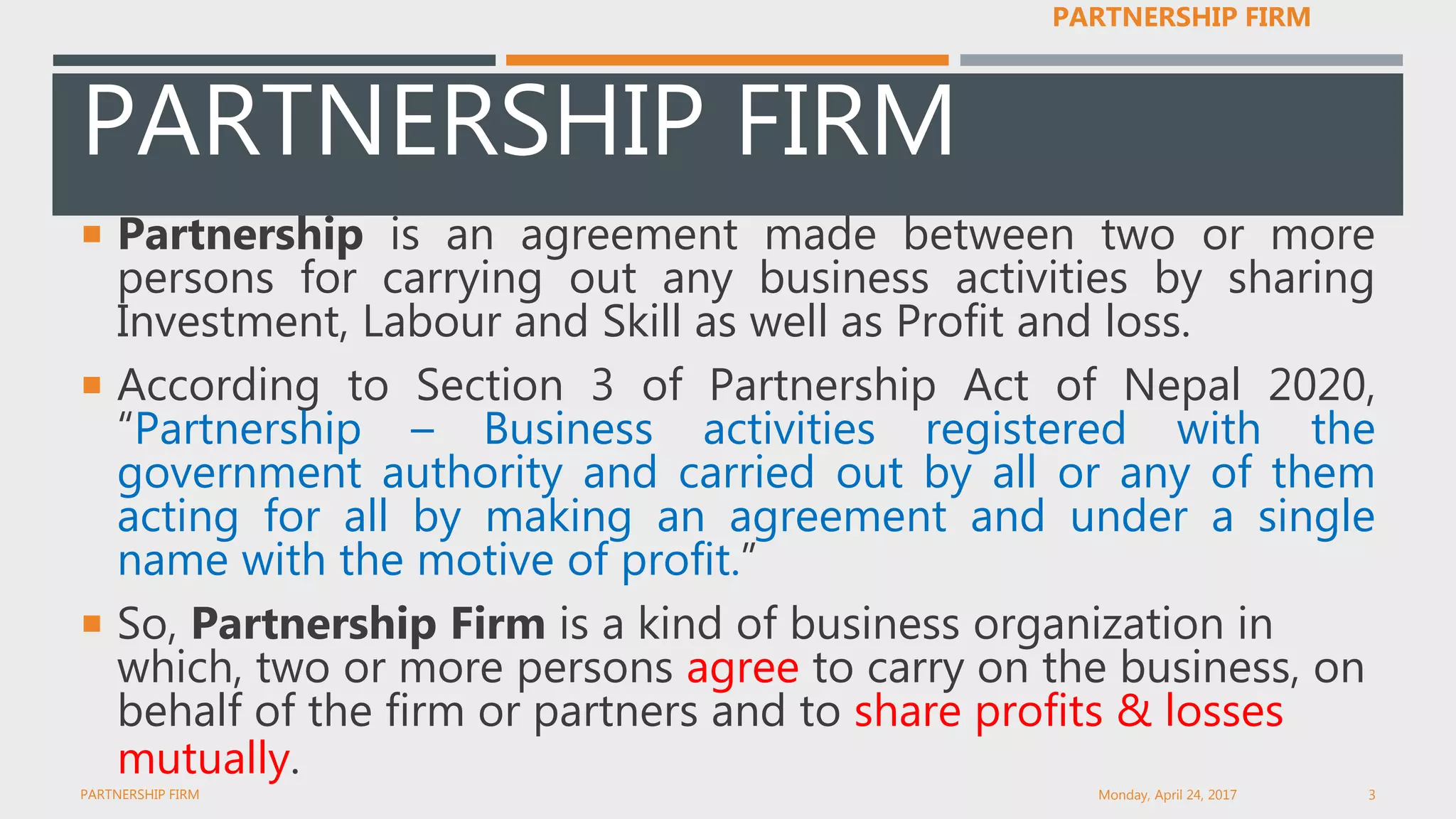 Partnership firm | PPTX