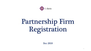 Partnership Firm Registration Certificate