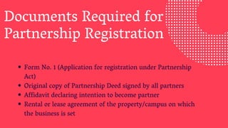 Partnership firm registration | PDF