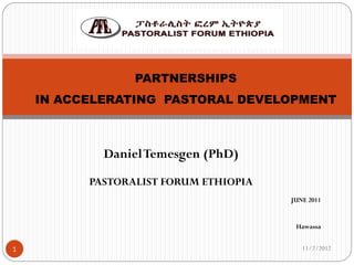 Partnership in Aceelerating Pastoral Development by daniel temesgen | PDF