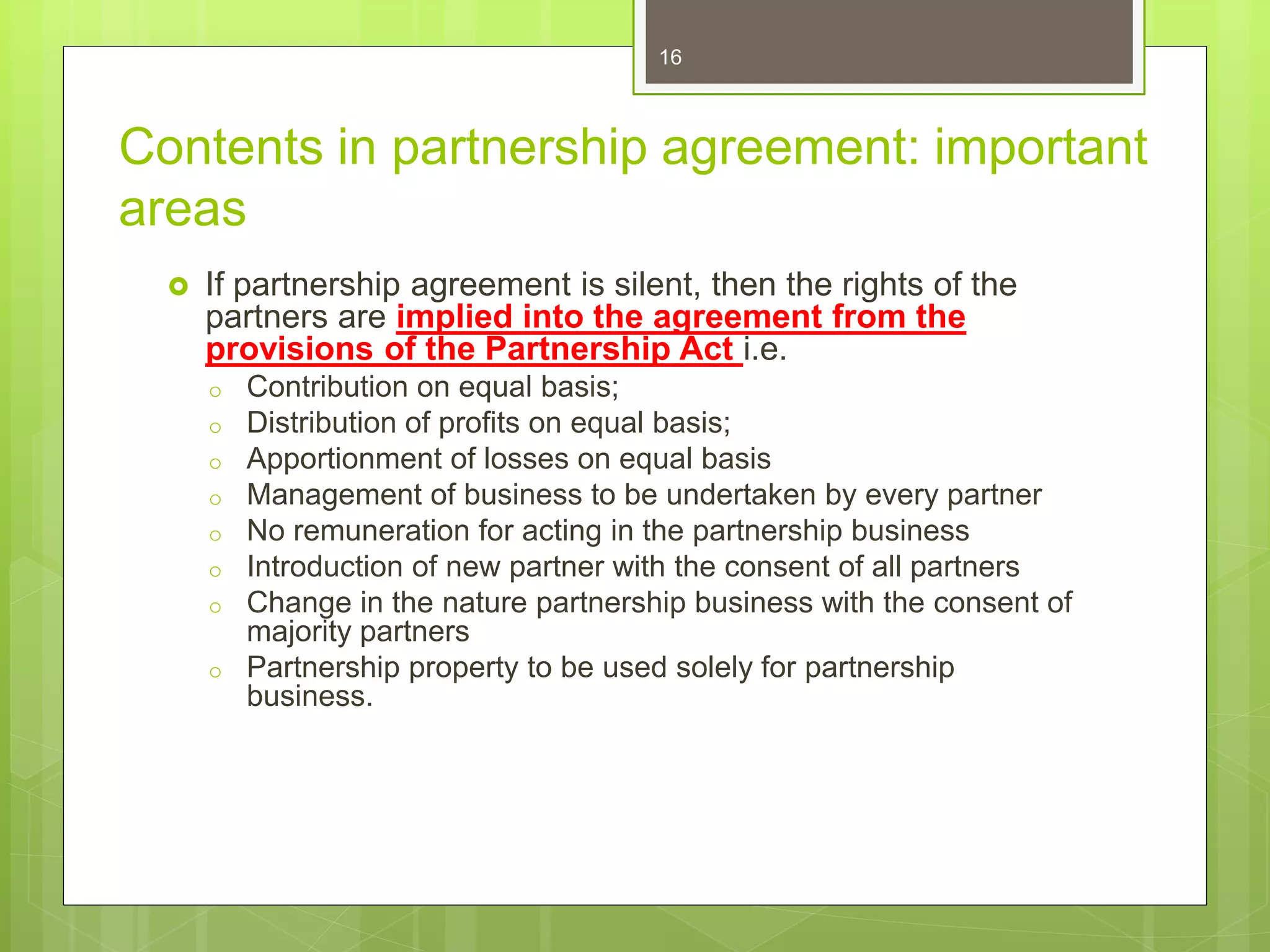 Partnership Law in Malaysia | PPTX