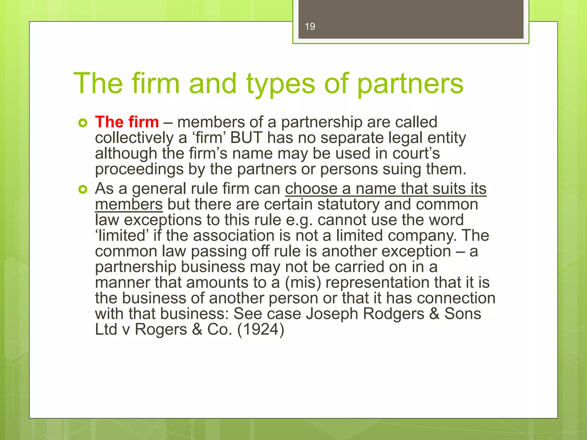 Partnership Law in Malaysia | PPTX