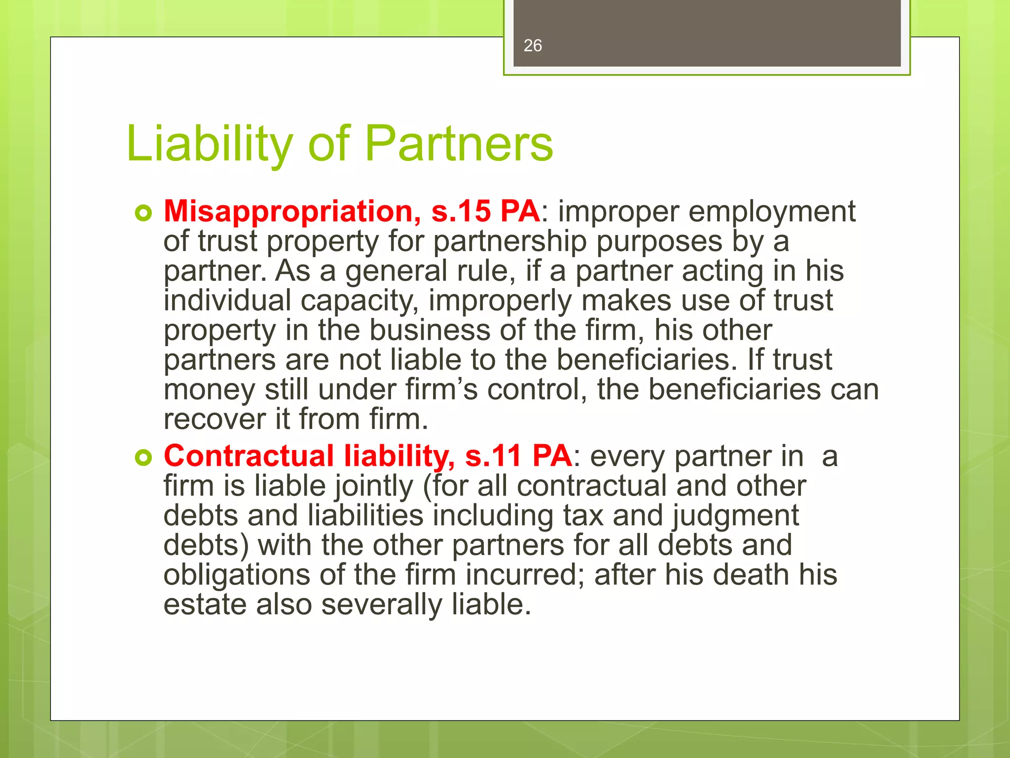 Partnership Law in Malaysia | PPTX