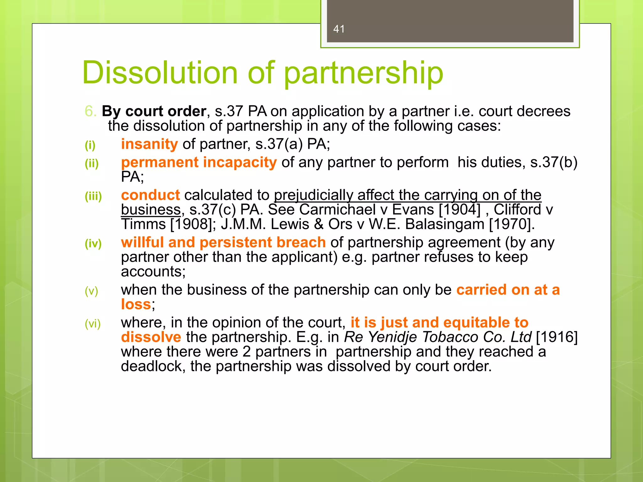 Partnership Law in Malaysia | PPTX