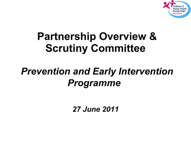 Prevention and Early Intervention Programme | PPT | Parenting | Family ...
