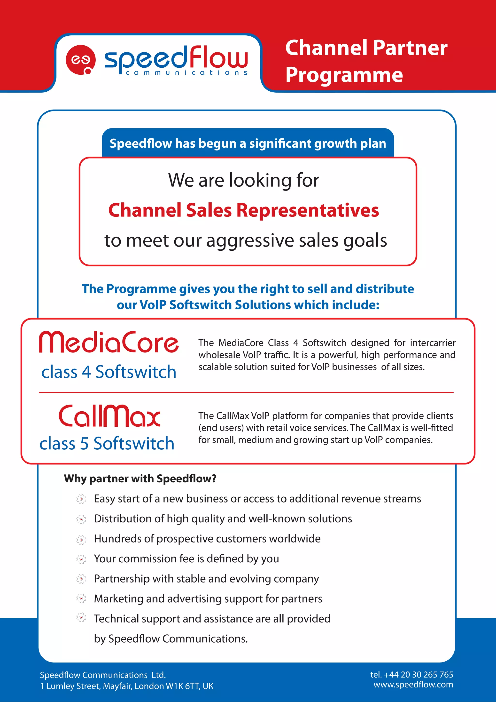 Speedflow Channel Partnership Program | PDF | Telecommunications Industry | Industries