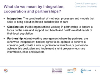 Partnerships Working in Health and Social Care | PPTX