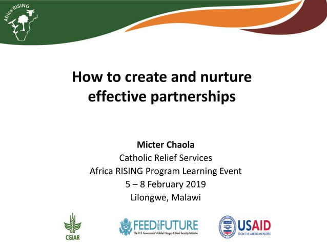 How to create and nurture effective partnerships | PPTX | Agriculture ...