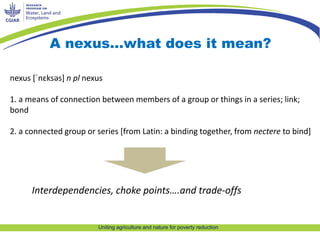 Meeting Nexus Objectives through Collaboration | PPT