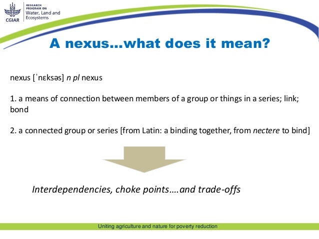 Meeting Nexus Objectives through Collaboration