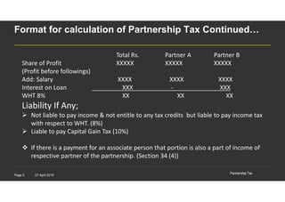 Partnership Taxation Sri Lanka | PDF