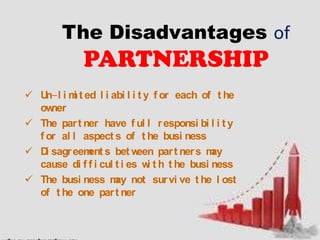 "Partnership Types of Business" - Business Studies XI IPS | PPTX