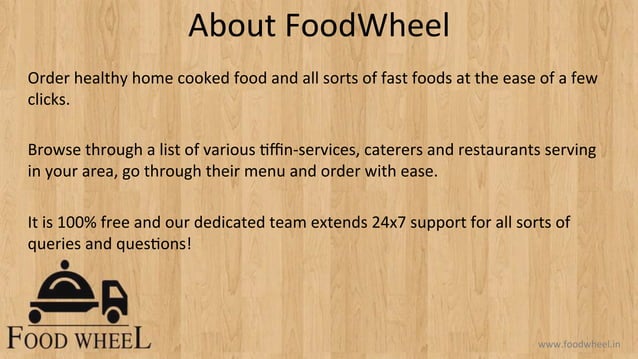 Food Wheel - A brand new and innovative wheeled food cart. | PPT