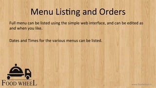 Food Wheel - A brand new and innovative wheeled food cart. | PDF