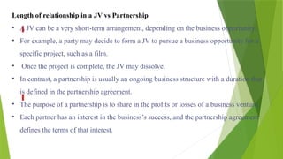 DIFFERENCE BETWEEN PARTNERSHIP &JOINT VENTURE.pptx