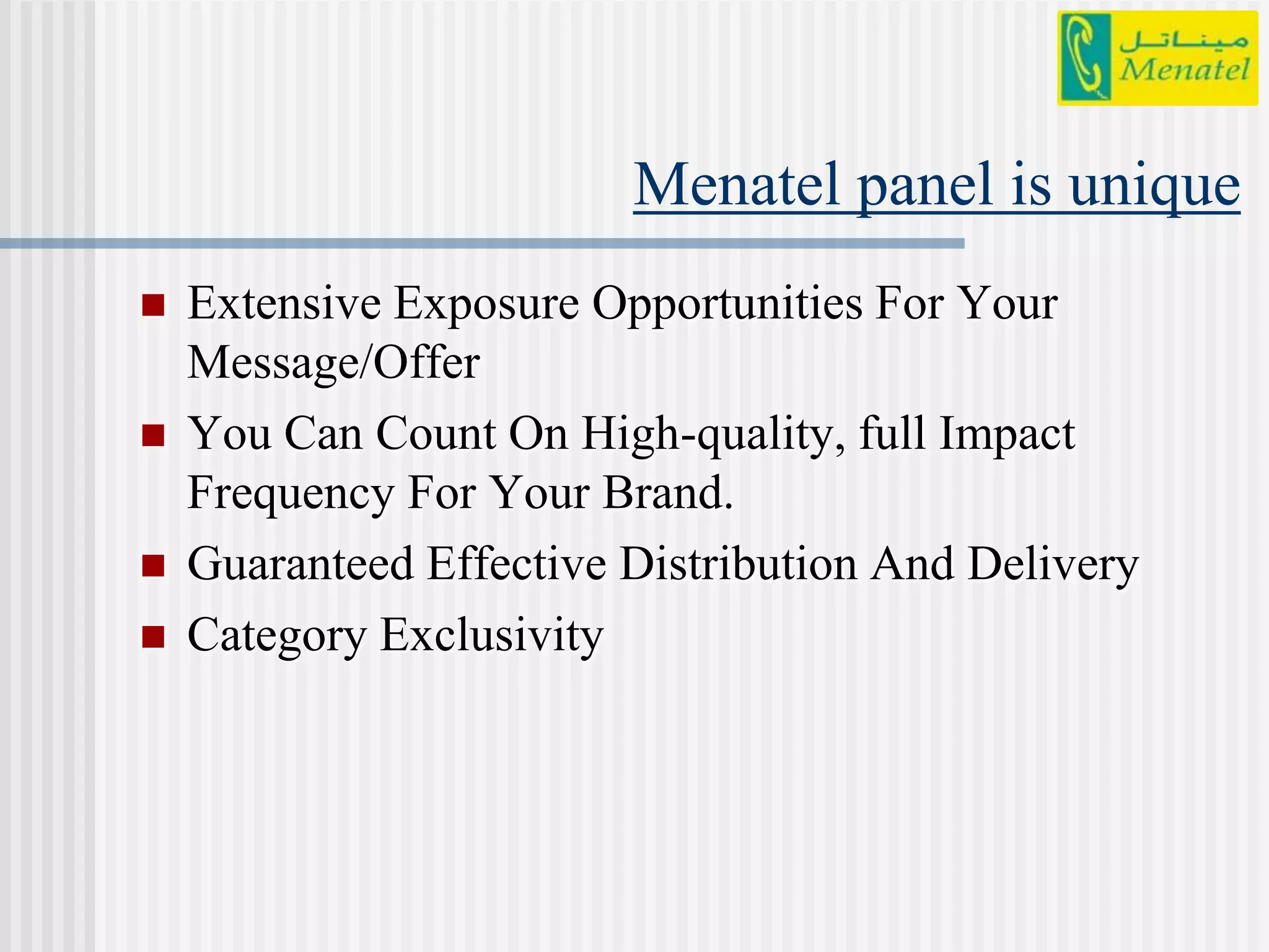 Partnership with menatel | PPT