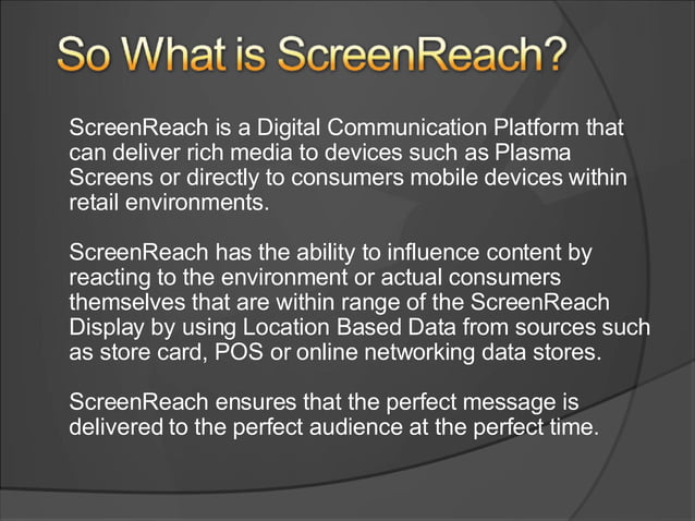 Partners Screen Reach | PPT