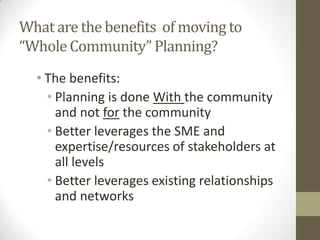 Whole Community Planning Framework | PPT