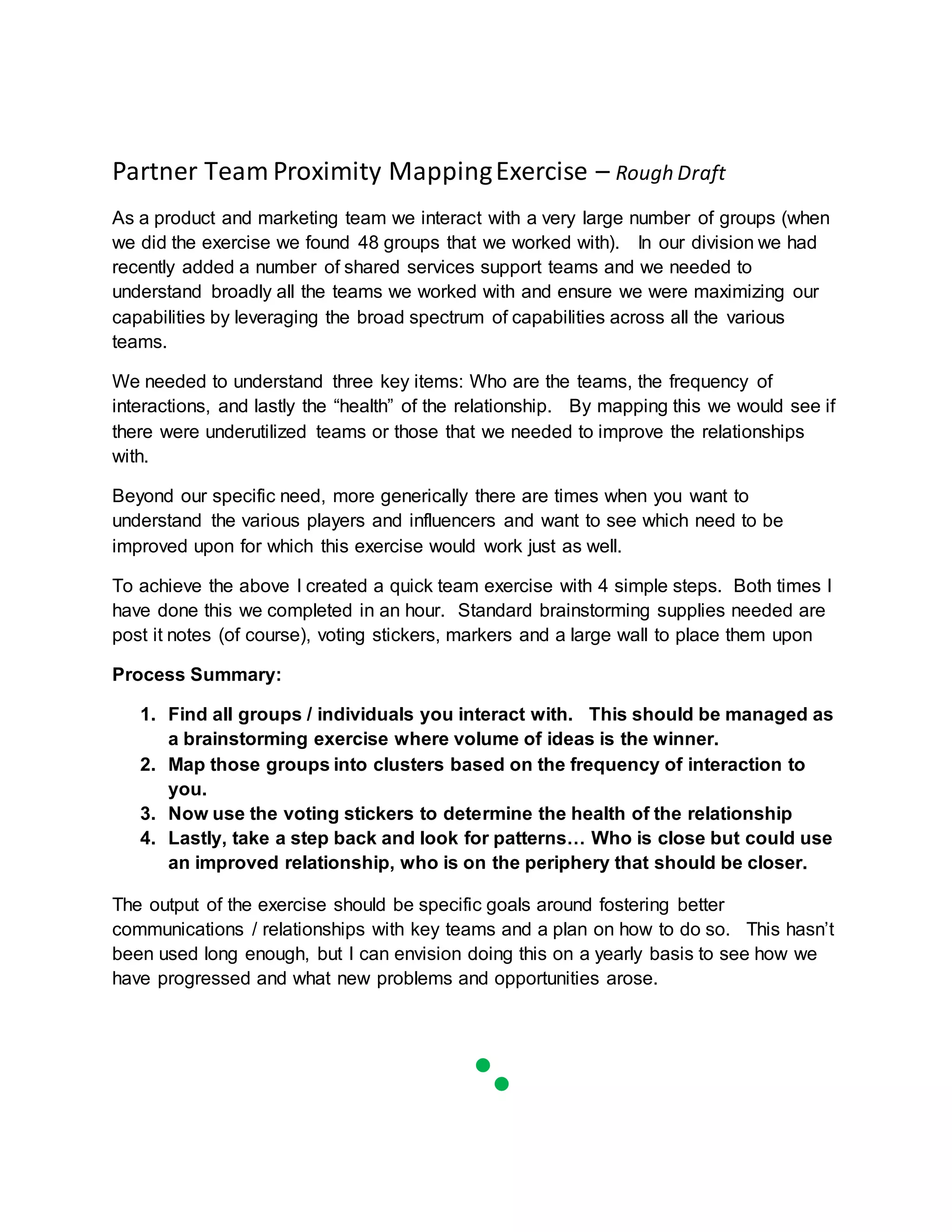 Partner team proximity mapping exercise draft v4 | DOCX