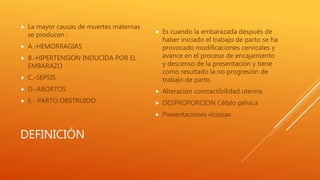 Parto obstruido-2017 | PPTX