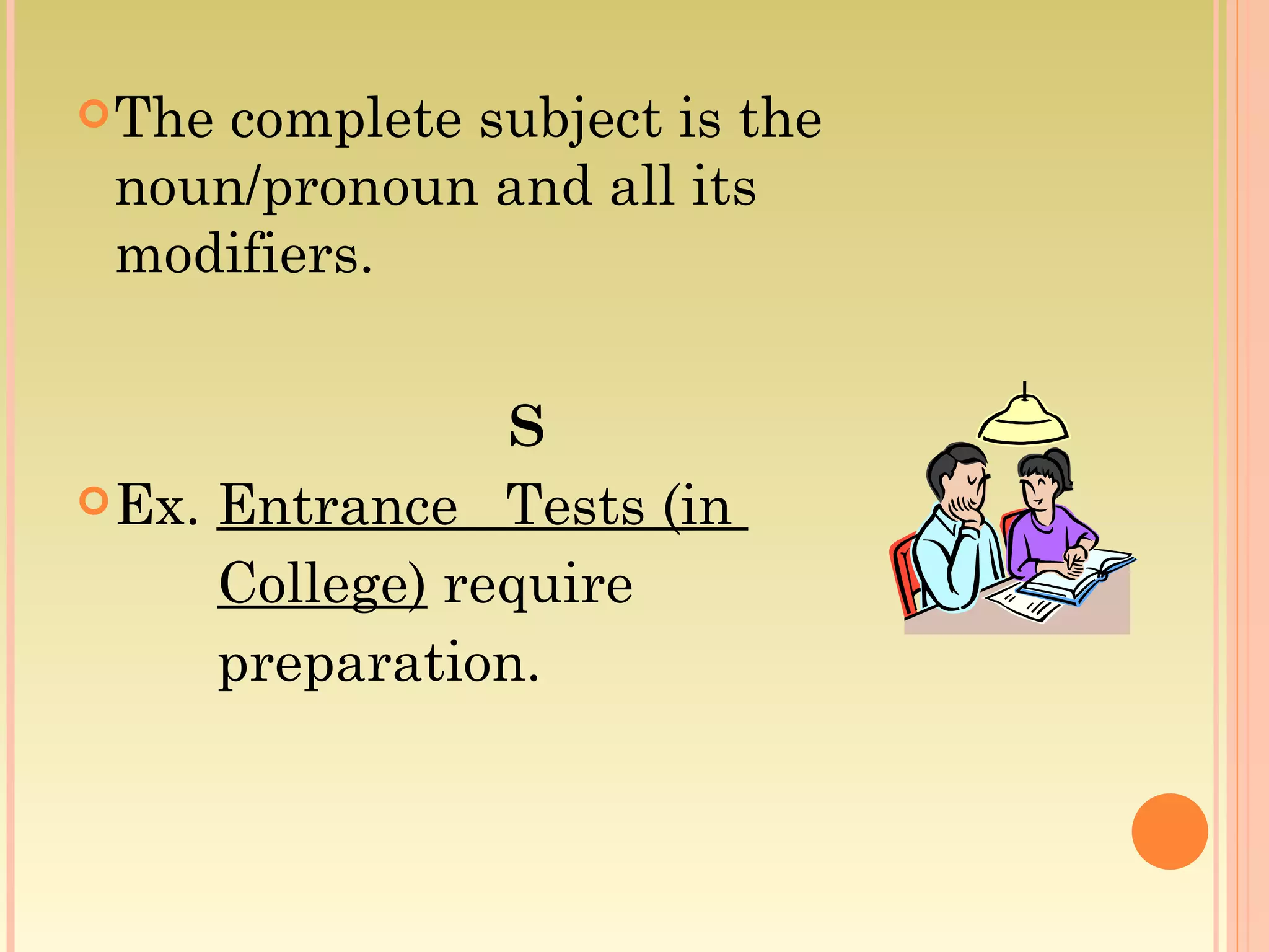 Parts of a Sentence | PPT