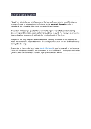 Part of a song by Sunni | PDF