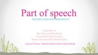 Part of speech | PPTX