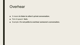 Part of speech | PPTX