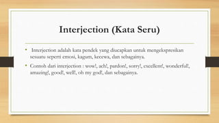 Part of Speech di bahasa inggris atau struktur | PPT