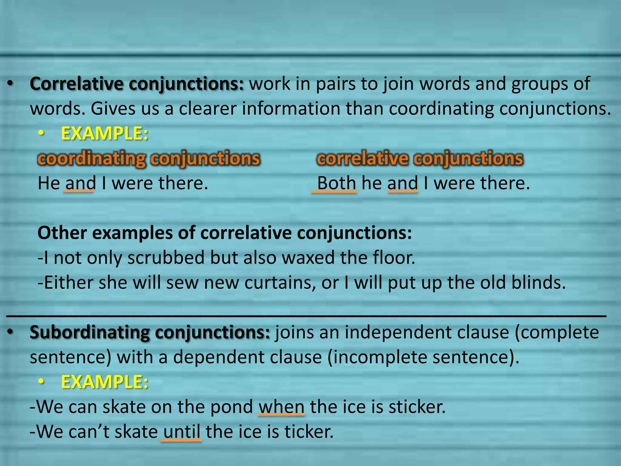 adverbs, prepositions, conjunctions, interjections, and post-test | PPT