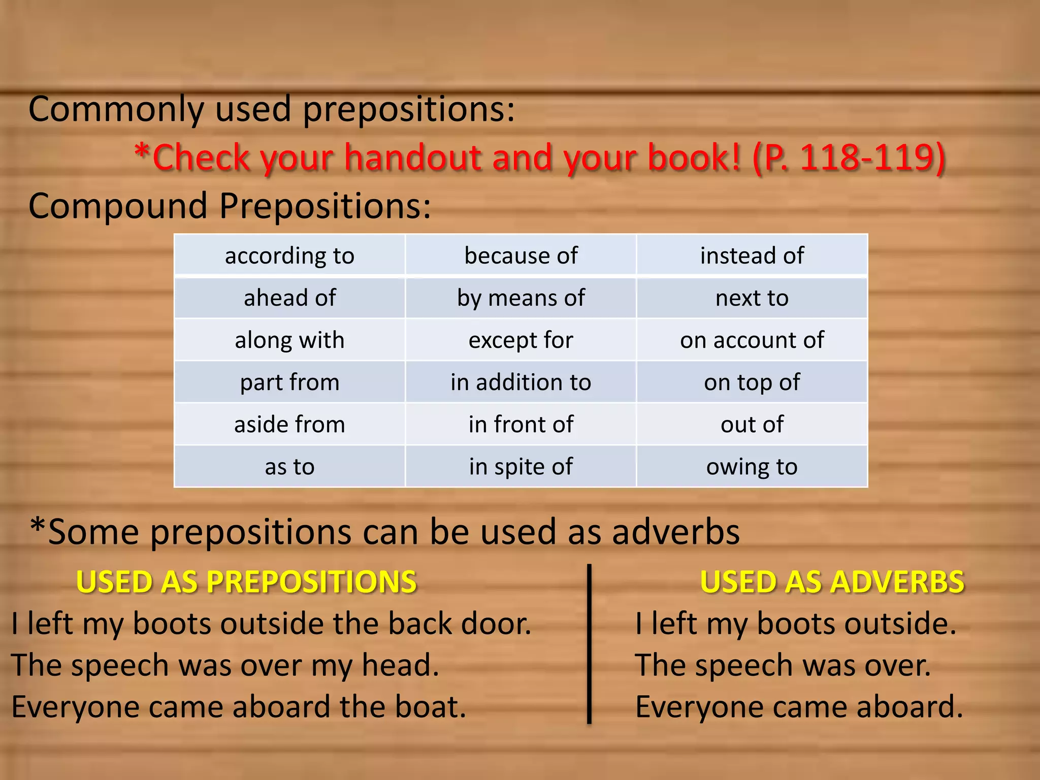 adverbs, prepositions, conjunctions, interjections, and post-test | PPT