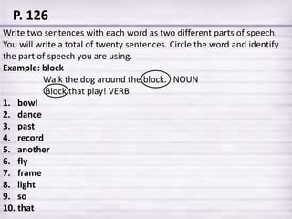 adverbs, prepositions, conjunctions, interjections, and post-test | PPT