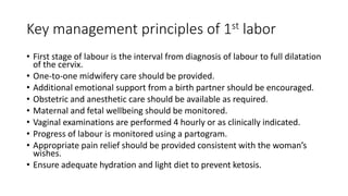 Partogram and management of 1st and 2nd stages of labor | PPTX