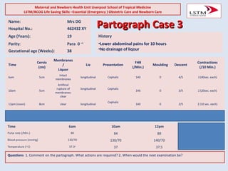 Partograph exercises | PPT