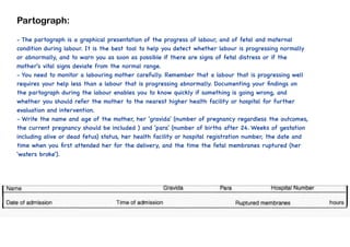 partograph gynecology medical lecture for students | PDF