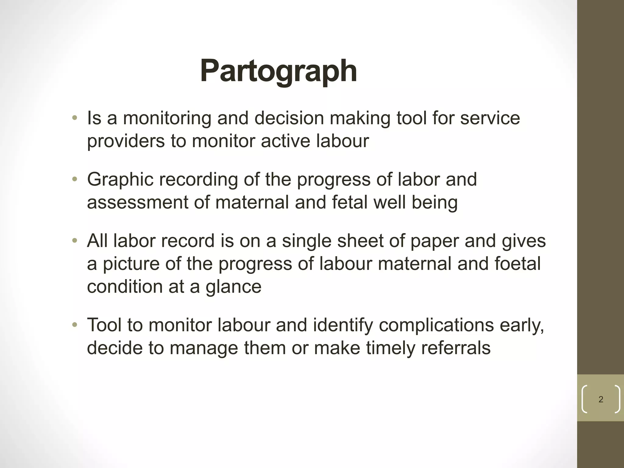 PARTOGRAPH FOR BEGINEERS | PPTX