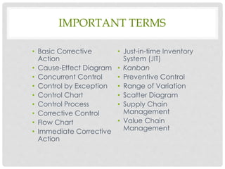 Part one. the controlling process. final project | PPTX