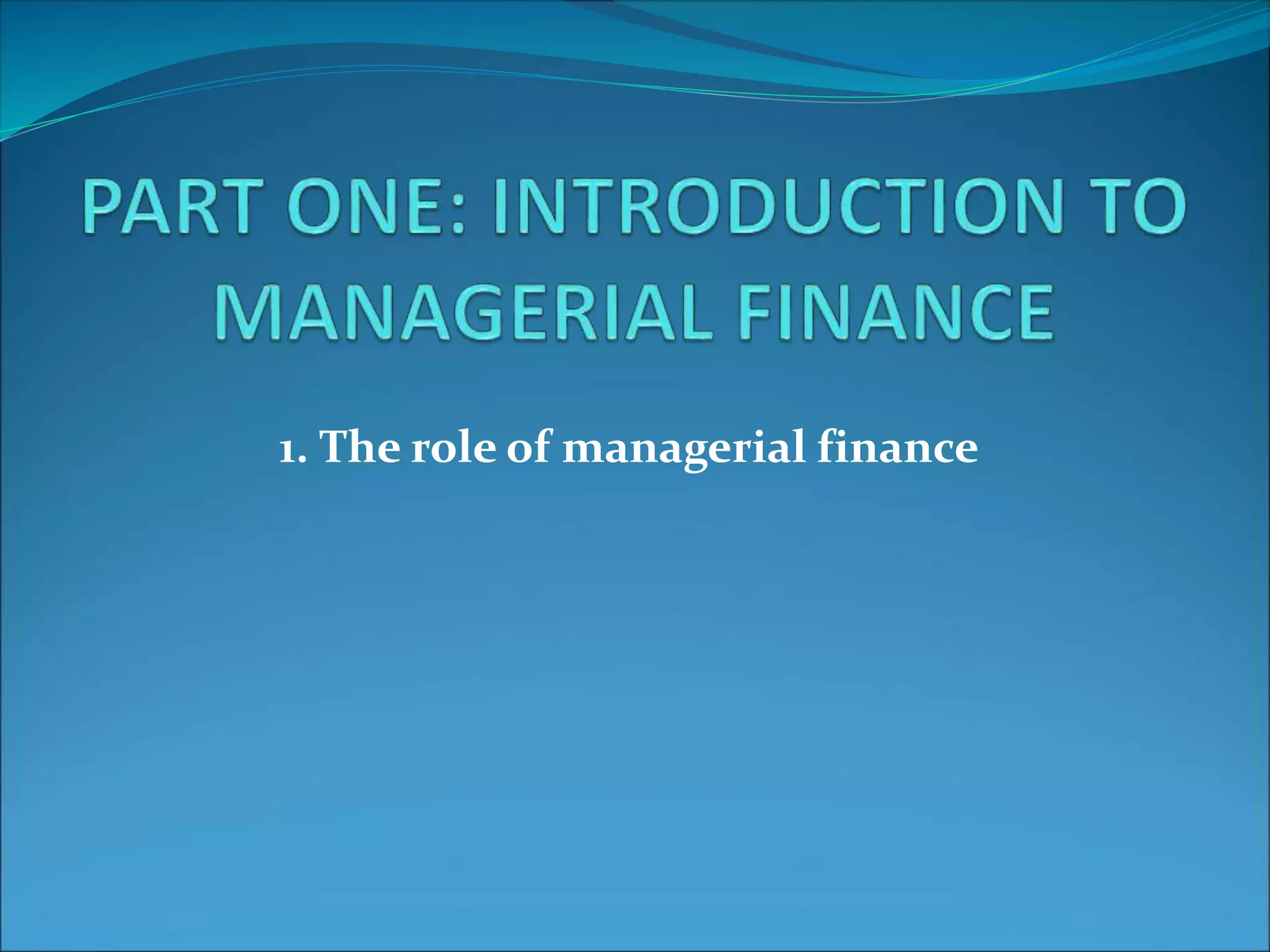 Part one financial management.ppt