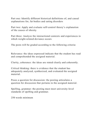 Part one Identify different historical definitions of, and causal.docx