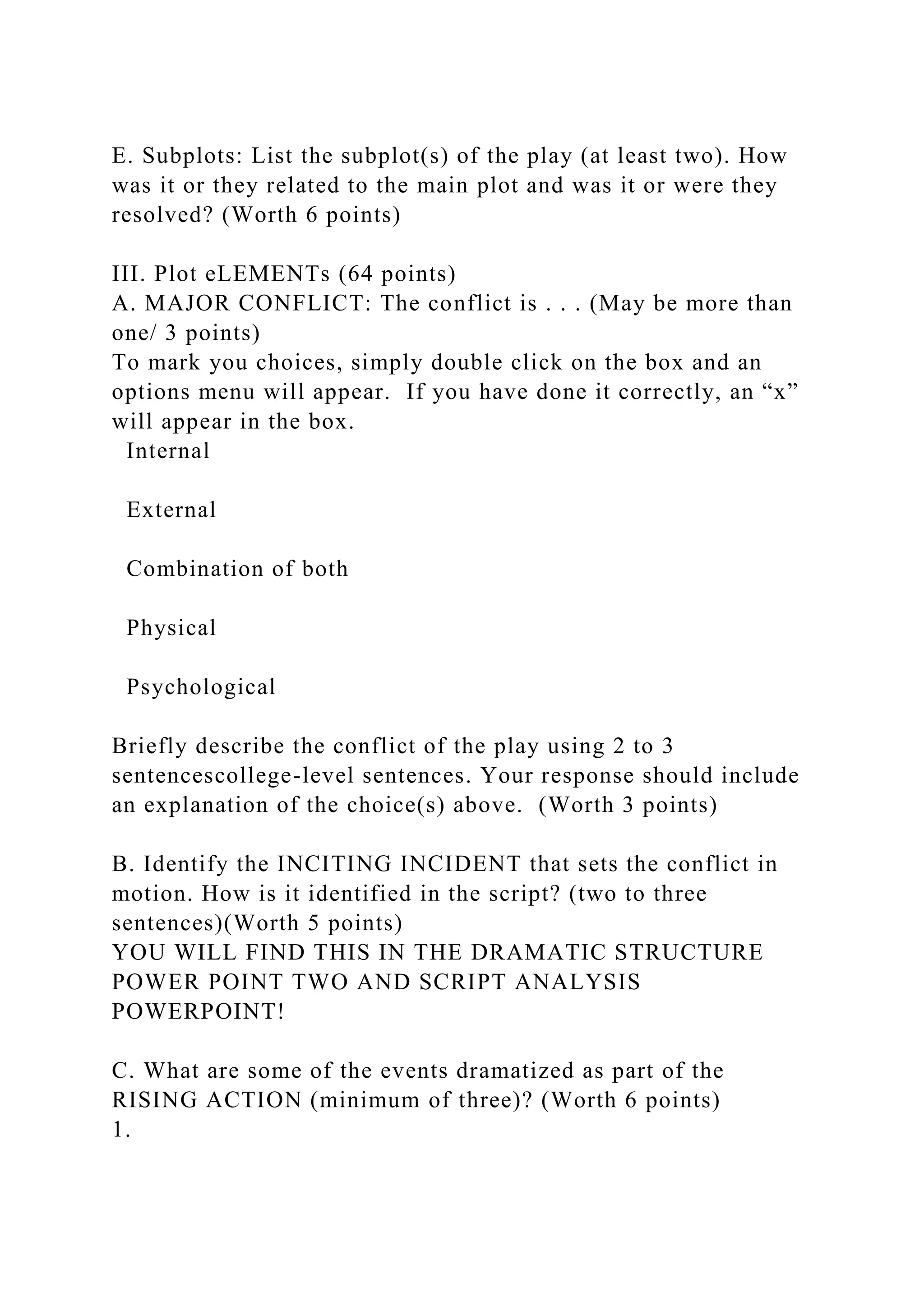PART ONE & SCRIPT ANALYSISThe W’s” and O.docx
