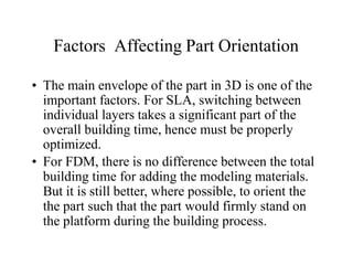 Part Orientation & Support Structures | PPTX